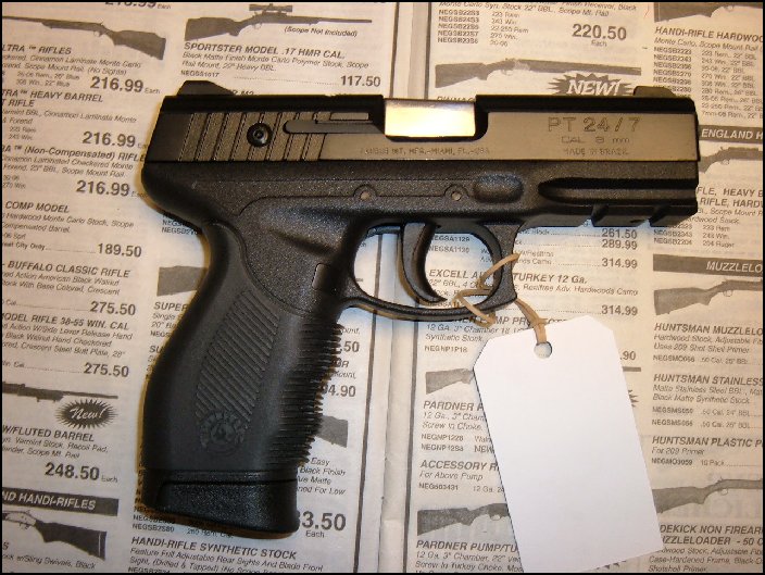 Taurus International Mfg. Co. Taurus-Pt 24/7, 9mm, Dao, Blue, 3` Barell ...