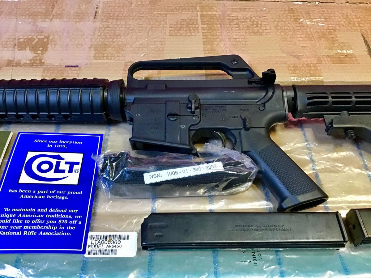 Colt 9mm Model Ar 6450 (As New In The Box With Original Shipping Sleeve ...