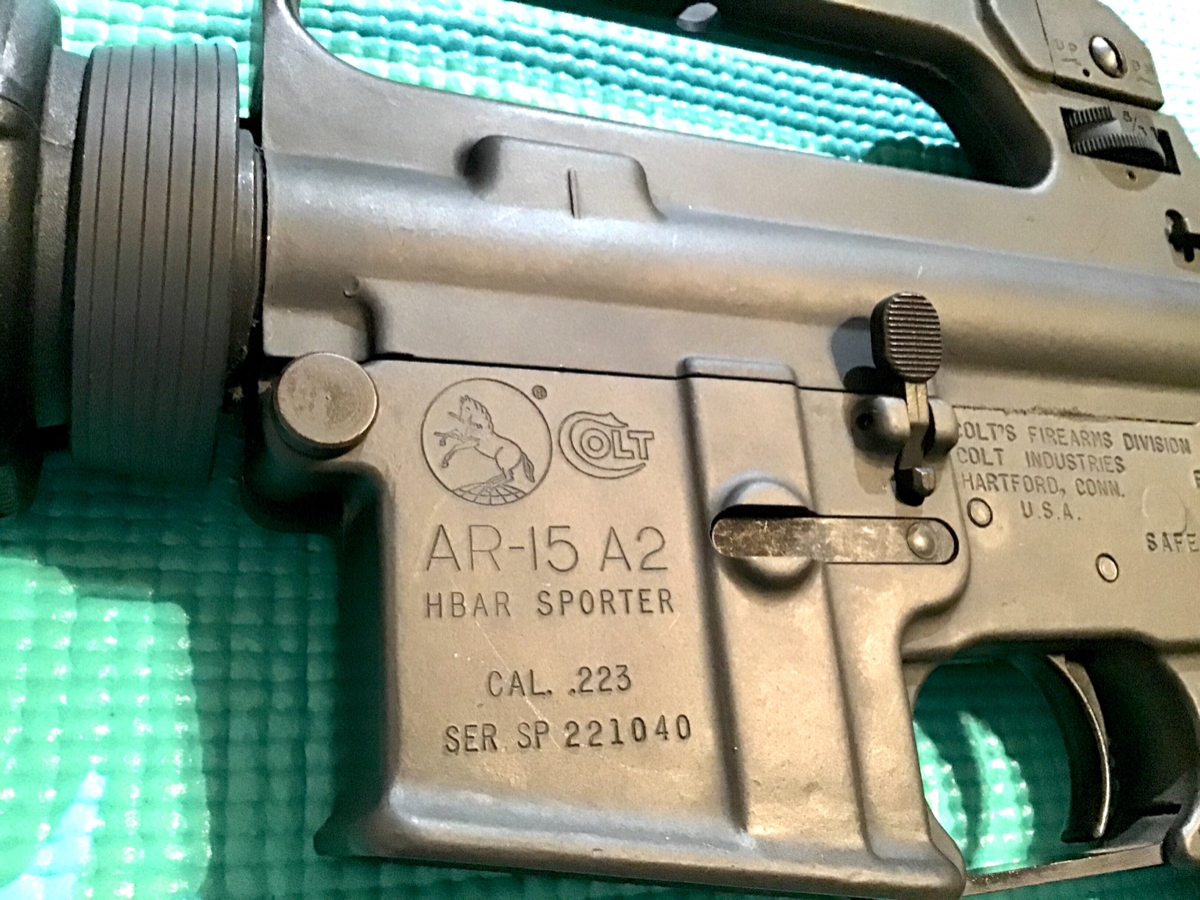 Colt Ar-15 A2 Hbar Sporter Pre-Ban With Bayonet Lug And Bird Cage/Flash ...