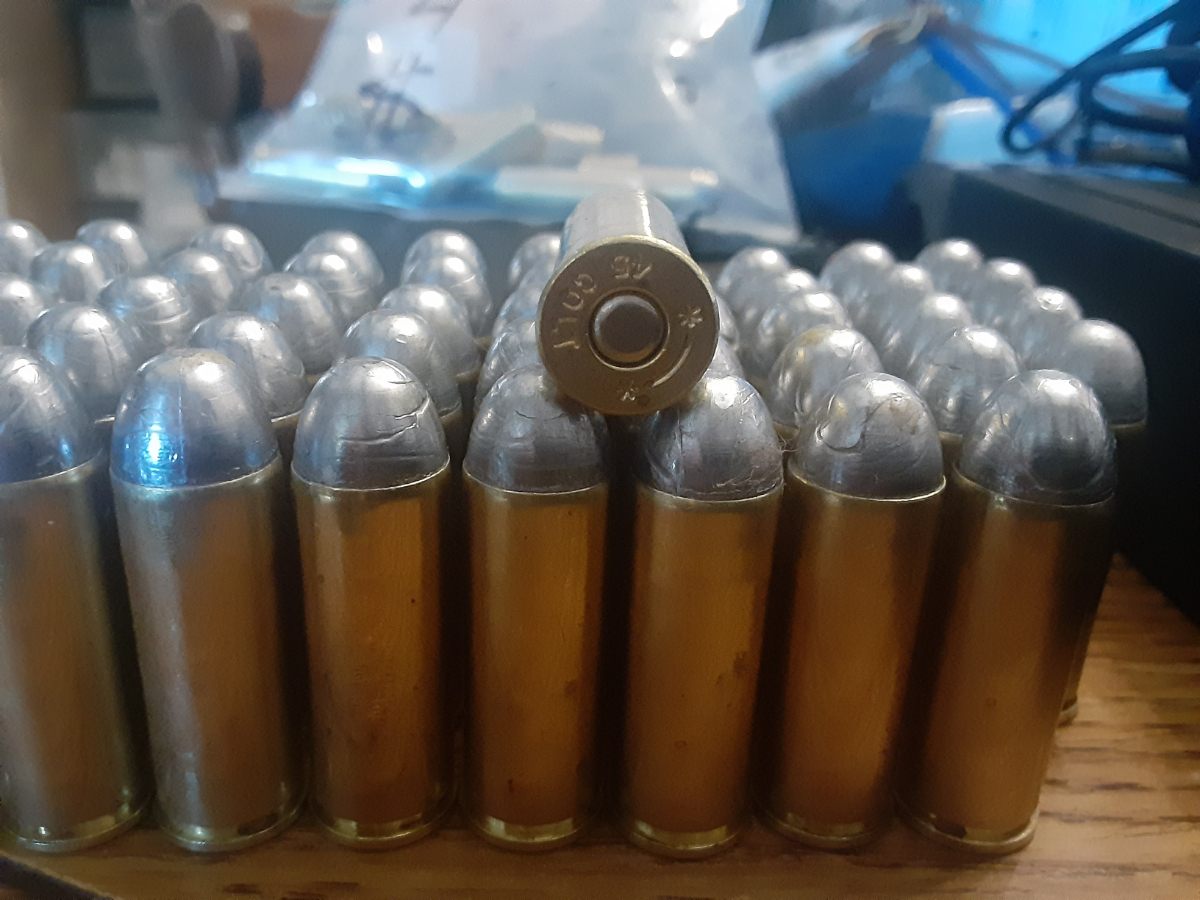 Cowboy Action 45 Long Colt 225 Gr, trailboss powder Starlite brass .45 ...