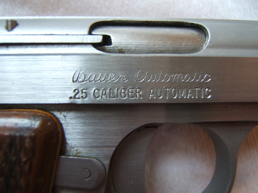 Bauer F. A. Corp. Bauer .25 Caliber Automatic Pistol Stainless W/Box ...