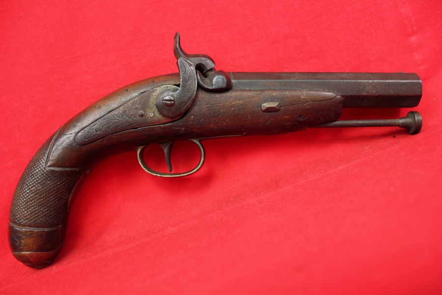 Set Of 2 Percussion Pistols 36 Cal And 75 Cal (Inv1197/Inv1176) For ...