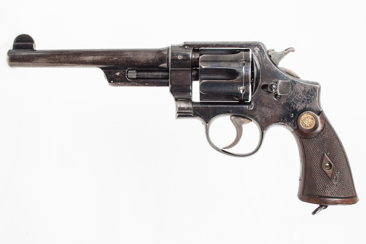 Smith & Wesson Triple Lock Used Gun Inv 208391 .455 Webley For Sale at ...