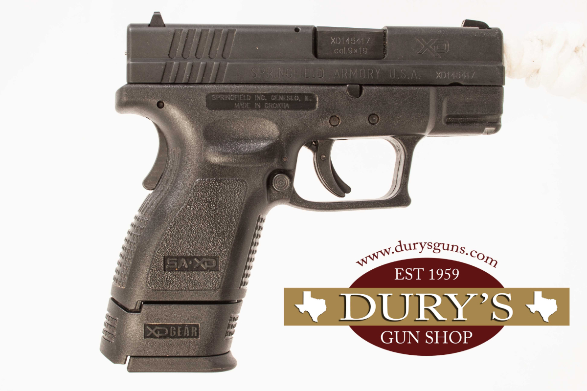 Springfield Armory Xd9 Sub-Compact Used Gun Inv 215721 9mm Luger For ...