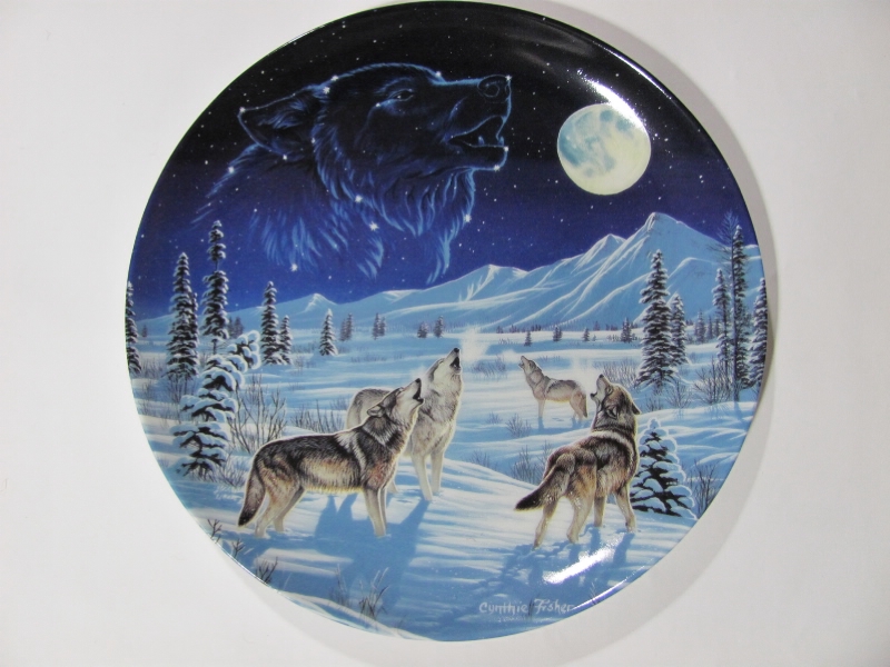 Bradford Exchange Wolf Plate Starlight Serenade For Sale at GunAuction ...