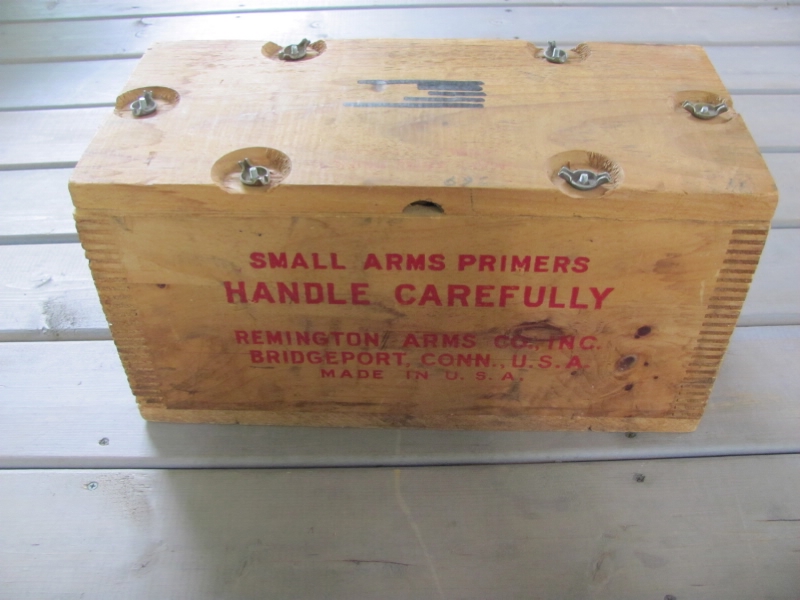 Remington Small Arms Primers Wood Box W/Top For Sale at GunAuction.com ...