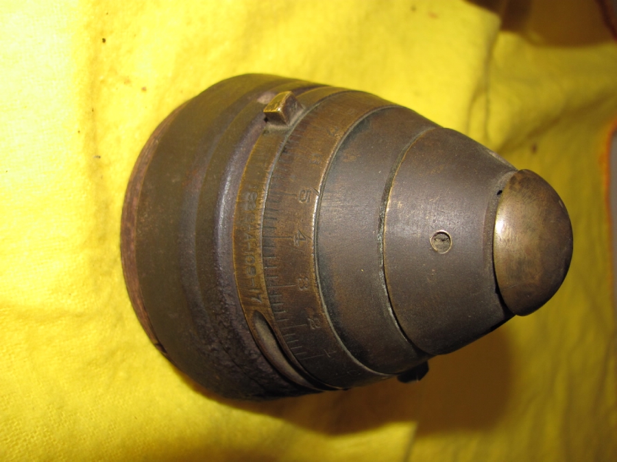 Wwi Scovill Model 1907m Shell & Fuse Dated 1917 For Sale at GunAuction ...