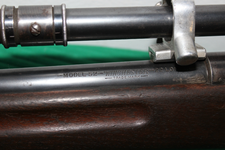 Winchester Model 52 W/22 Inch J.W. Fecker Target Scope 1930 .22 Lr For ...