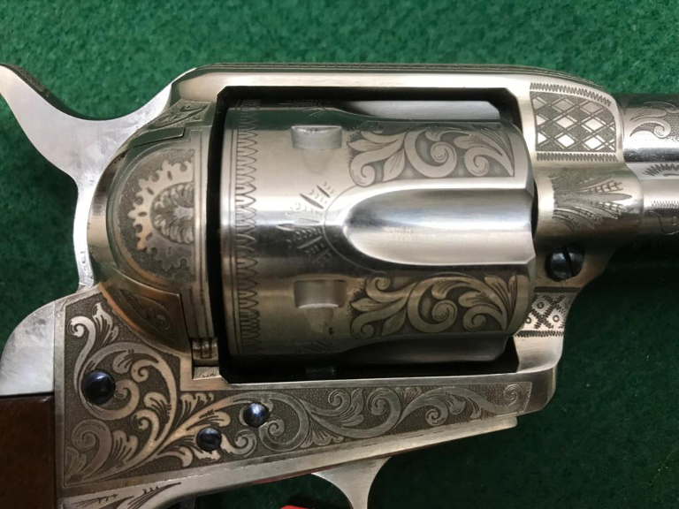 Taylors Engraved 1873 Cattleman 5 1/2" Bbl 45 Colt .45 Long Colt For ...