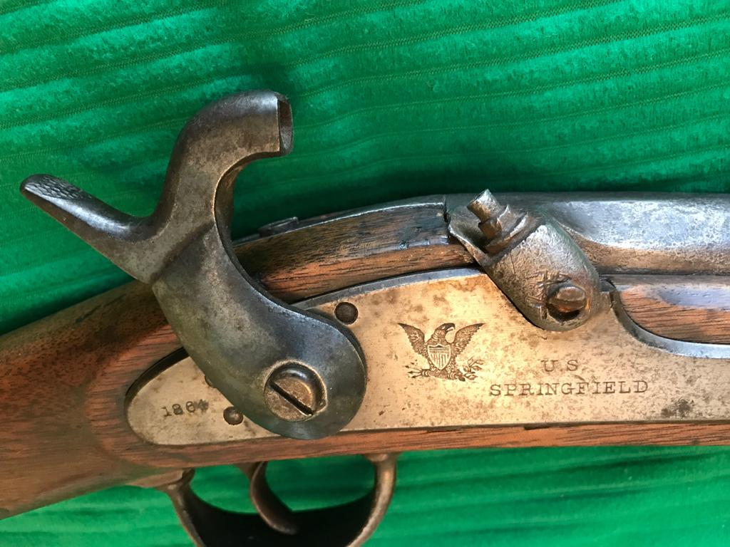 Us Springfield 1864 Single Shot Antique Percussion Rifle .50 Bmg For ...