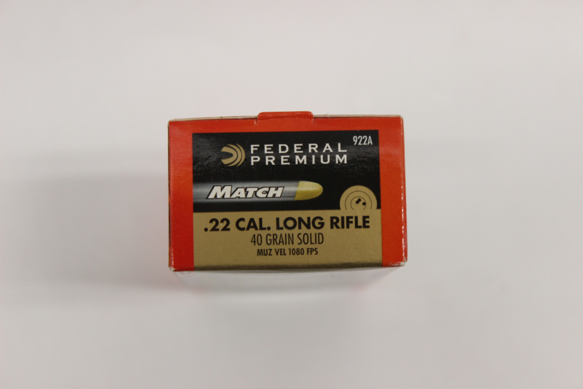 Federal Premium Ammunition Gold Medal .22 LR Match Red Box Full Mint ...