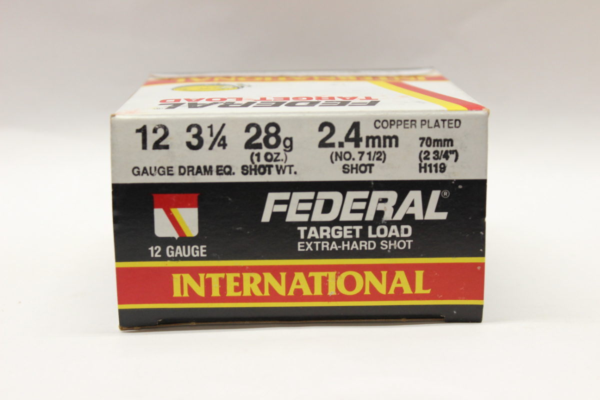 Federal 12ga Target Loads International No. 7 1/2 Full Excellent Box 12 ...