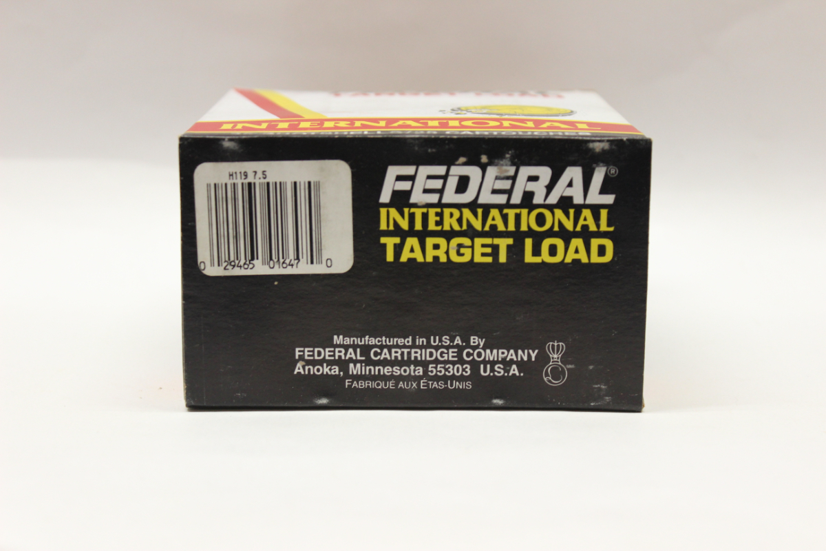 Federal 12ga Target Loads International No. 7 1/2 Full Excellent Box 12 ...