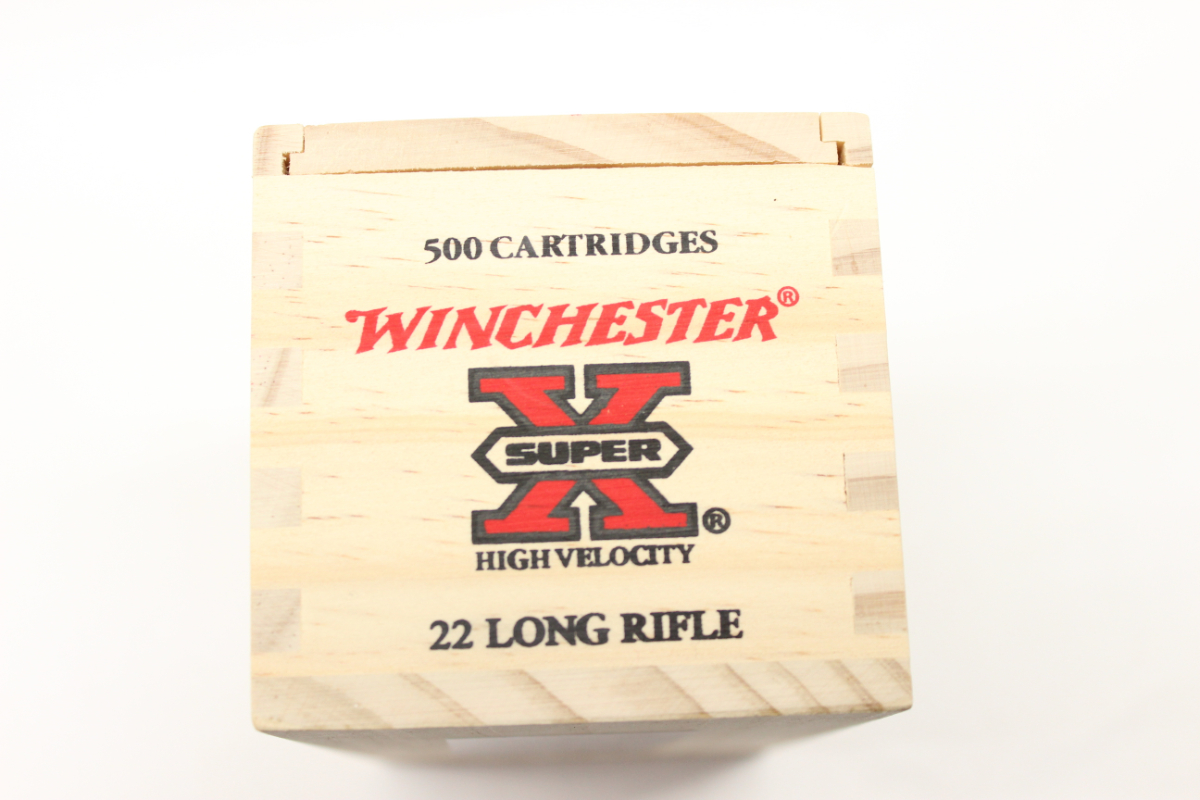 Winchester Super-X .22 LR Wood Crate w/Full Brick Sealed Minty 16983267 ...