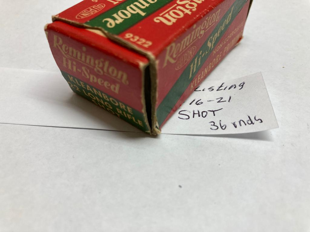 Remington Hi-Speed Kleanbore, 22 Shot, Head Stamp Hi U Speed .22 LR ...