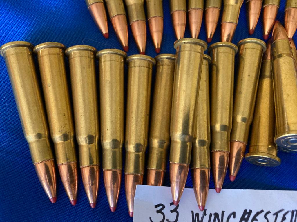 33 Winchester Ammo 37 Loaded Rounds 200 grain FTX Hornady Bullets ...