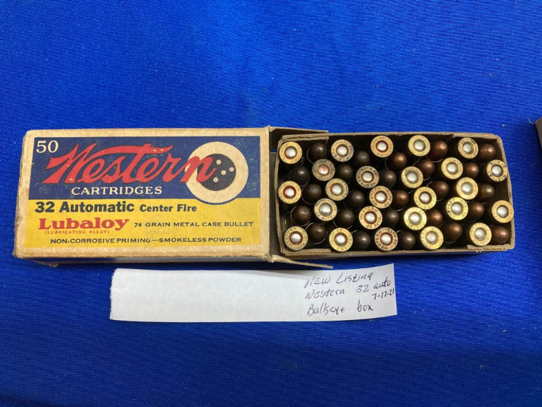 Western Cartridge Company Western Bullseye .32 Auto Ammo, 50 Rounds .32 ...