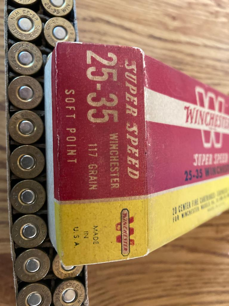 Winchester Super Speed .25-35 Winchester Full Original Vintage Yellow ...