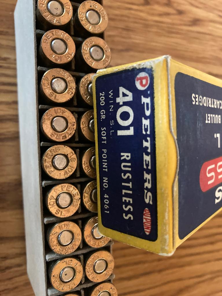 Peters Cartridge Company Peters Rustless .401 WSL .401 Winchester Self ...