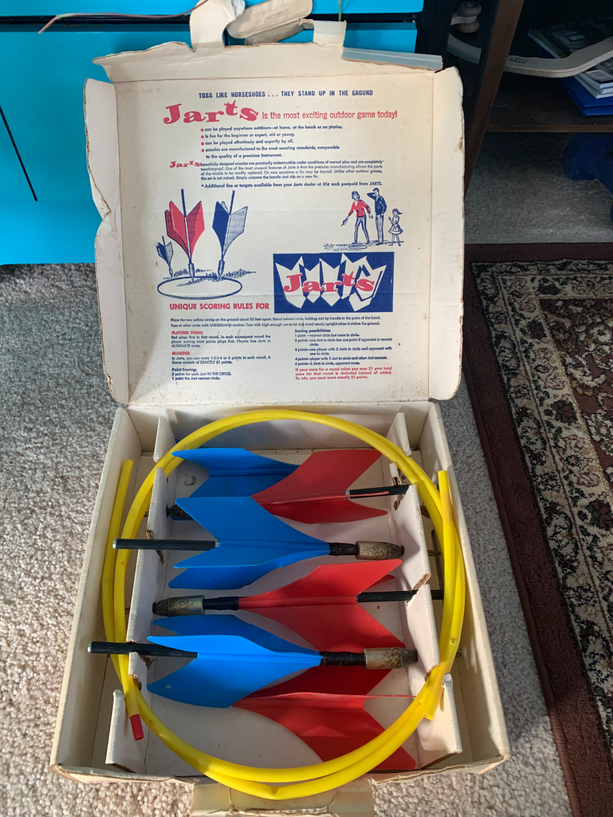 Jarts Original 1960s 1970s Metal Tipped Lawn Darts in the Box 17207634 ...
