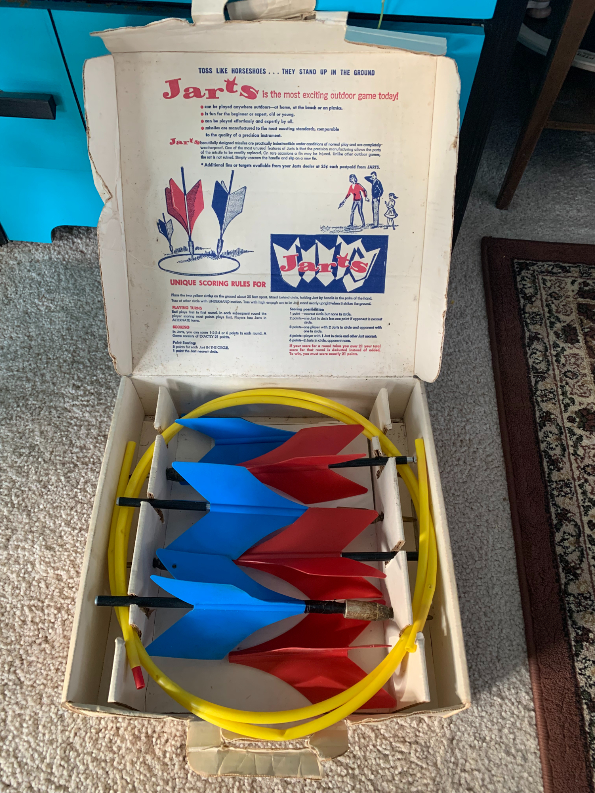 Jarts Original 1960s 1970s Metal Tipped Lawn Darts in the Box 17207634 ...
