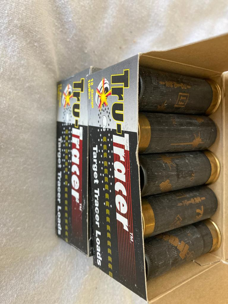 Cheddite 12ga Tru-Tracers Target Rounds (2) 10 Round Boxes 20 Rounds 12 ...