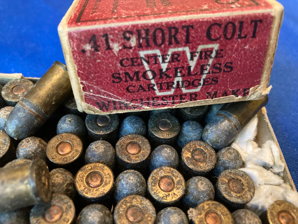 41 Short Colt Original Two Piece box of 46 Uncleaned Original Rounds ...