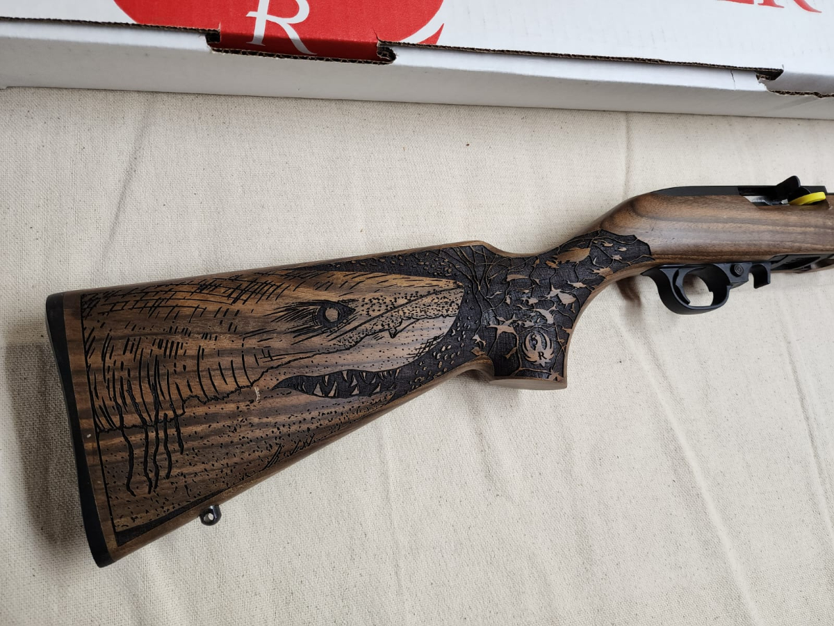 Ruger Talo 10/22 Walnut Shark Semi Auto Rifle 22 Lr .22 Lr For Sale at ...