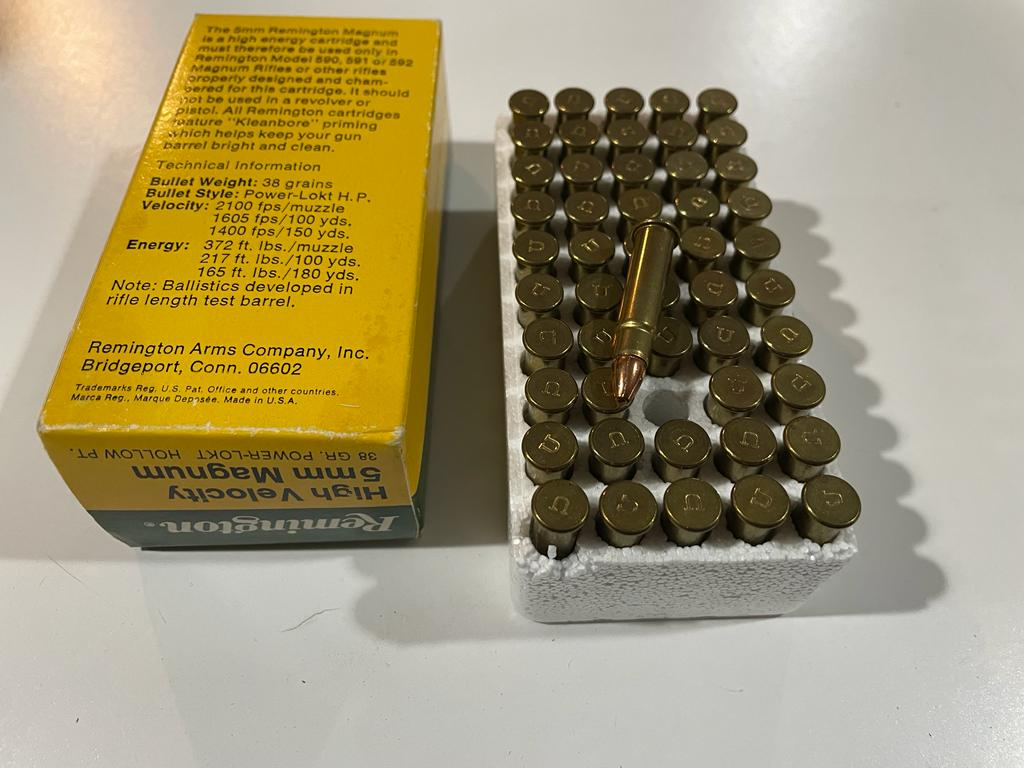 Remington 5mm Rimfire Magnum Original Box Full Clean Ammo For Sale at ...