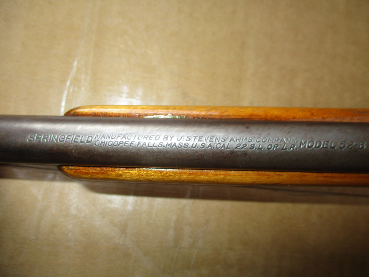 Springfield/J.Stevens Arms Co. Model 52-B Single Shot Bolt Action .22 ...