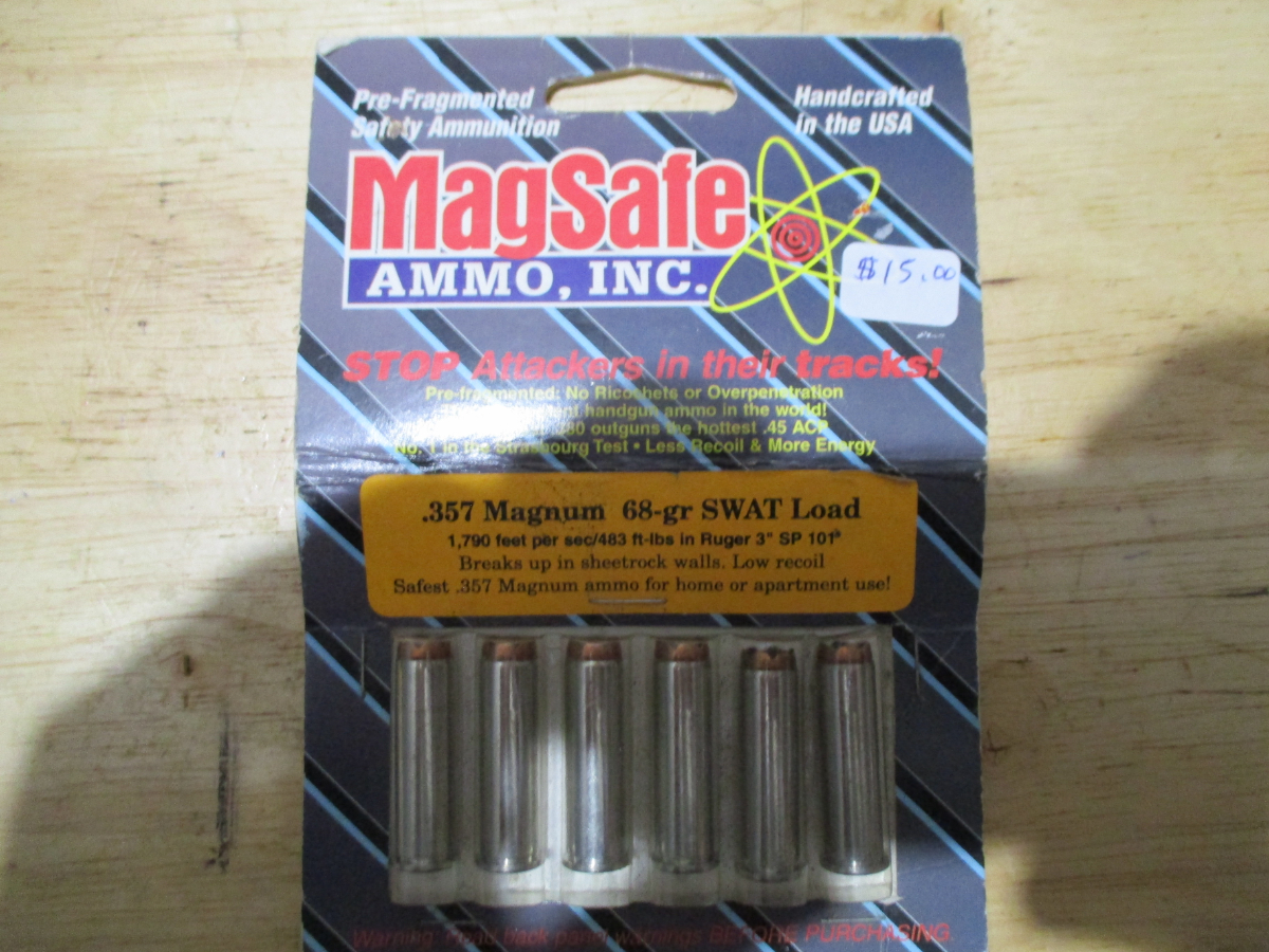 Magsafe Ammo,Inc. (6) Six Pack Of .357 Magnum 68 Gr. Swat Loads By ...
