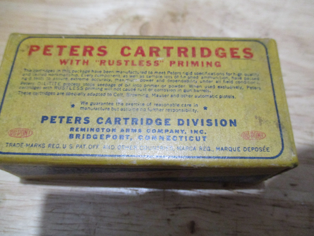 Peters Cartridge Company Old "Peters" Box Full Of Remington & Peters ...