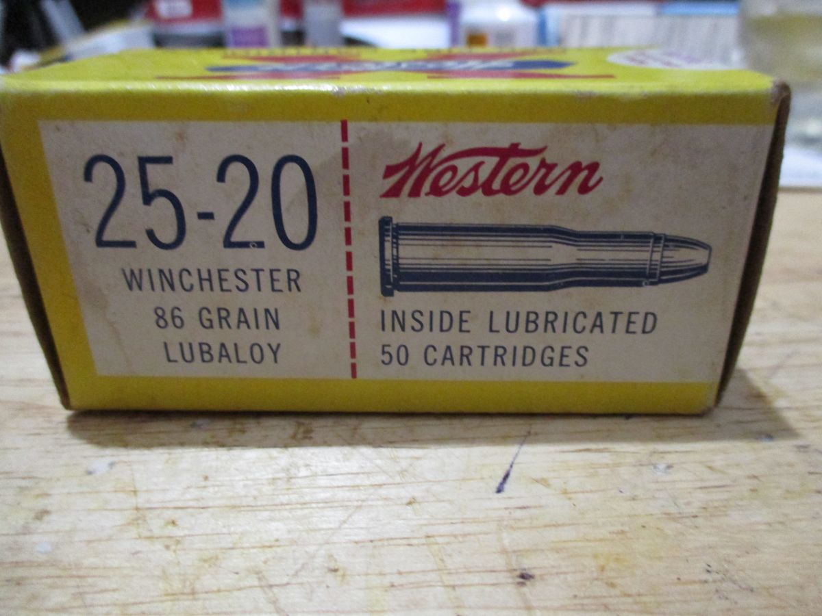 Western Cartridge Company Full Box Of Western .25-20 W.C.F. 86 Grain ...