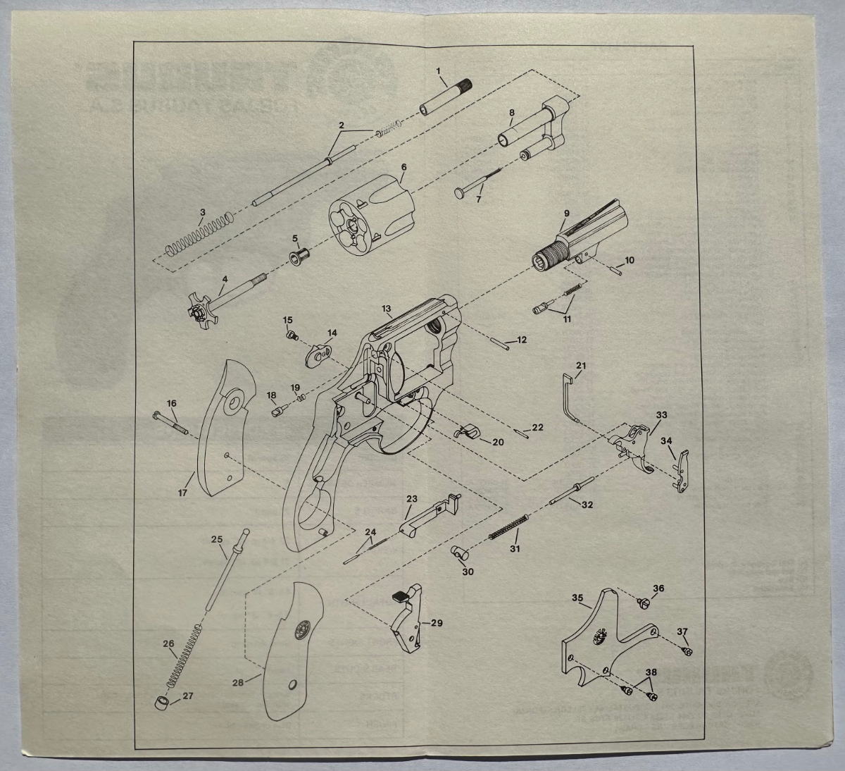 Taurus Model 85 Five Shot Revolver With 2 Inch Barrel .38 Special For ...