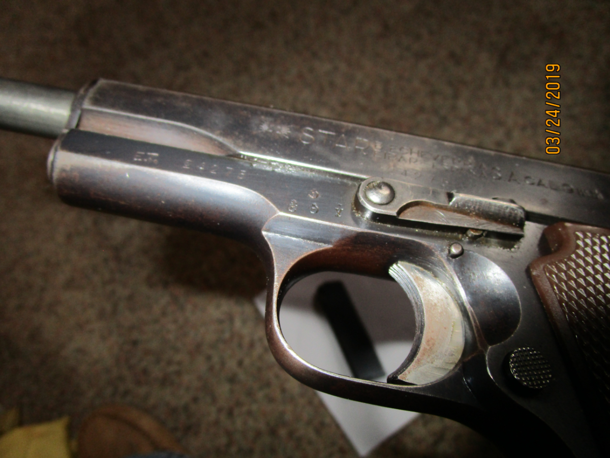 Star B. Echeverria Model Super Modelo, 9mm Bergmann-Bayard 9mm Largo ...