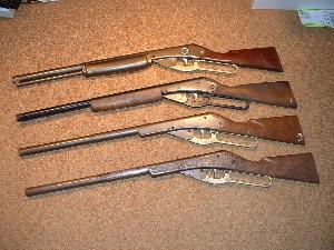 4 Vintage Daisy Lever Action Pop Guns For Sale at GunAuction.com - 8010388