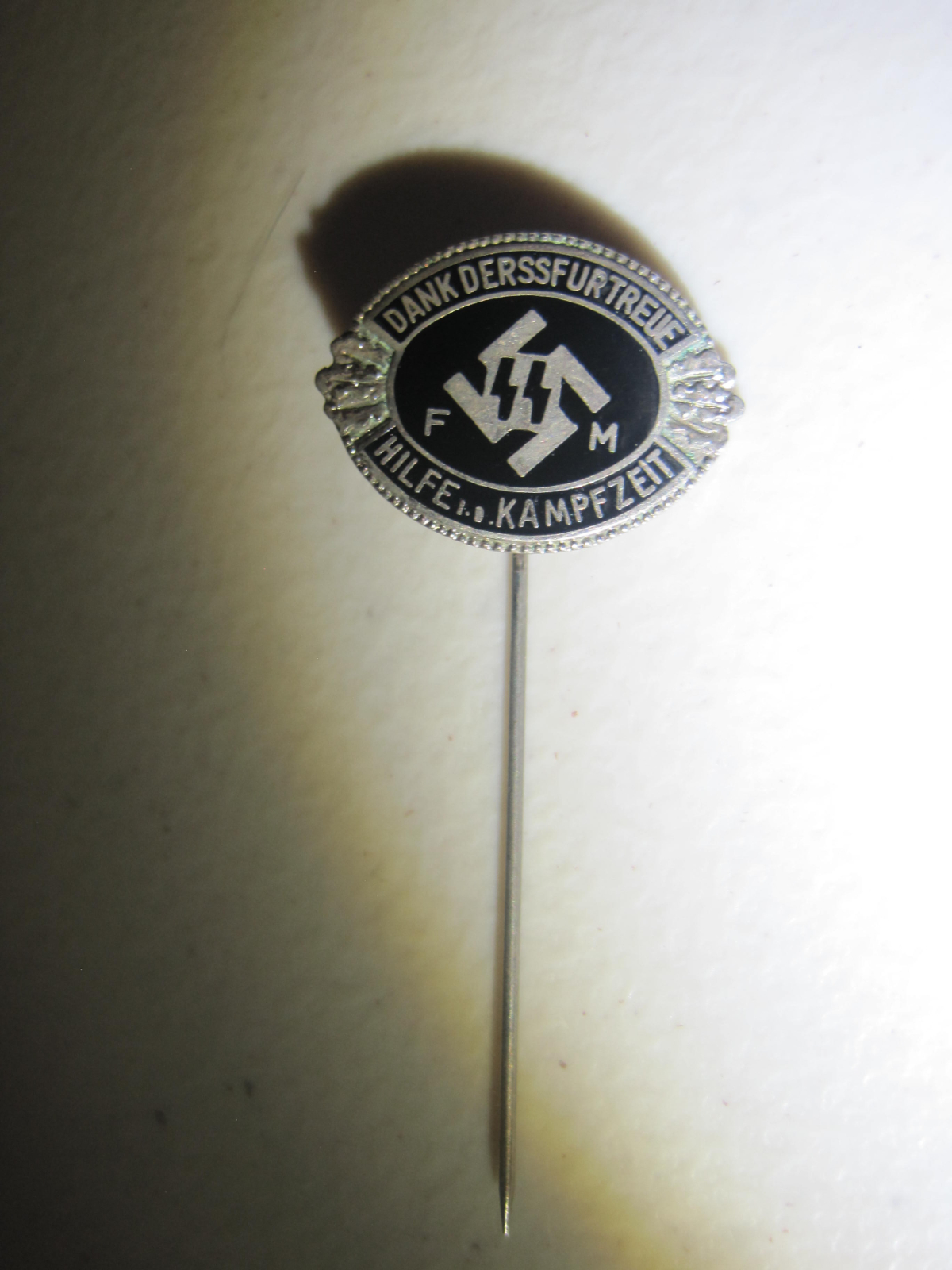 Germany Ww2 Ss Lapel Pin/Sick Pin Ser 8324 Swastik Ss Third Reic Drank ...