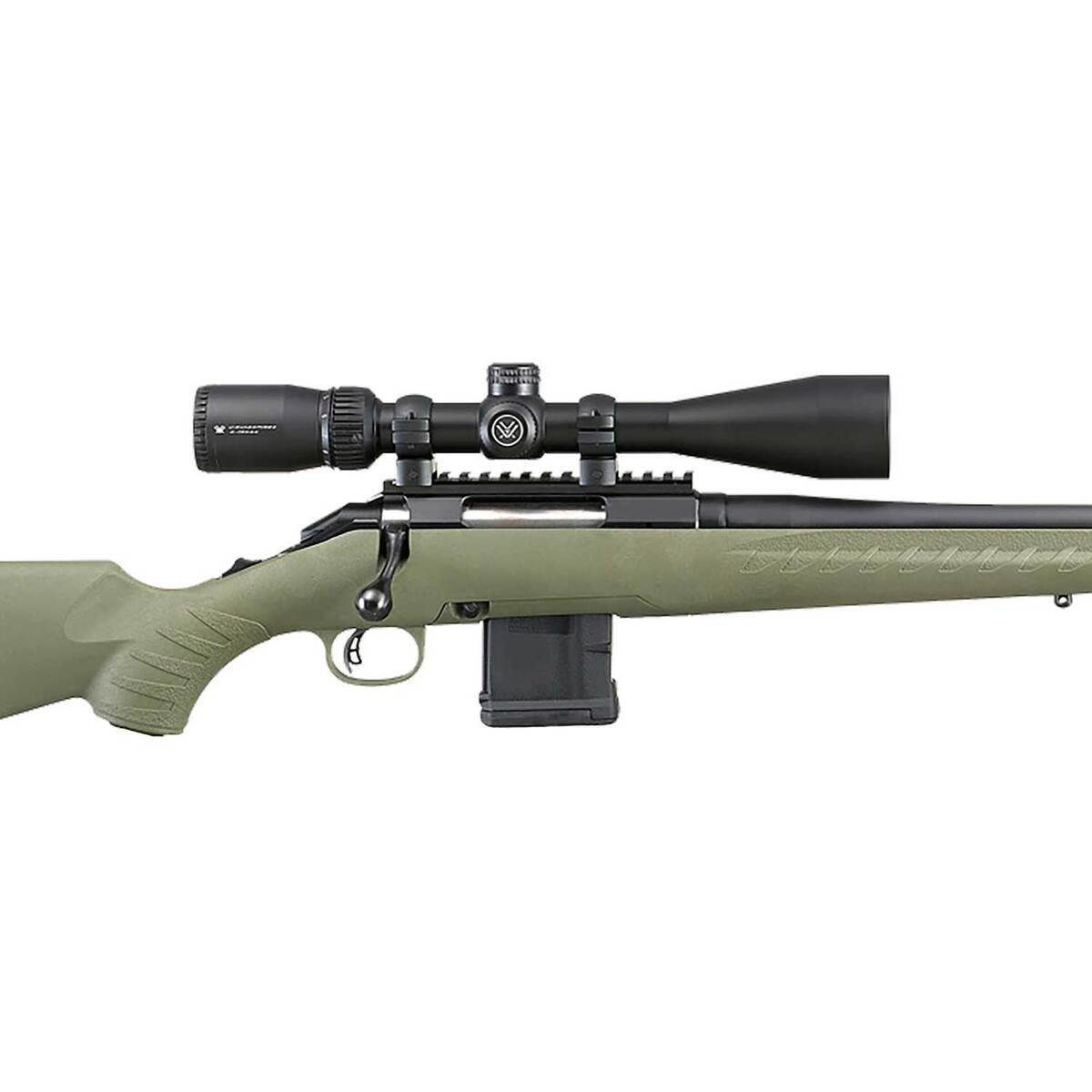 RUGER AMERICAN PREDATOR Scoped Matte Black/Moss Green Bolt Action Rifle ...