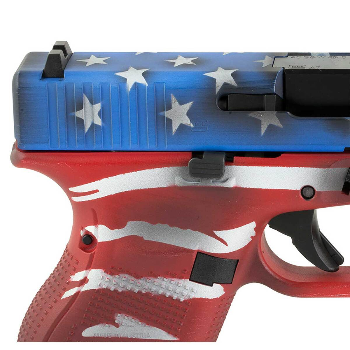Glock 27 Gen5 40 S&W 3.43in Red, White & Blue Battleworn Flag Pistol 3 ...