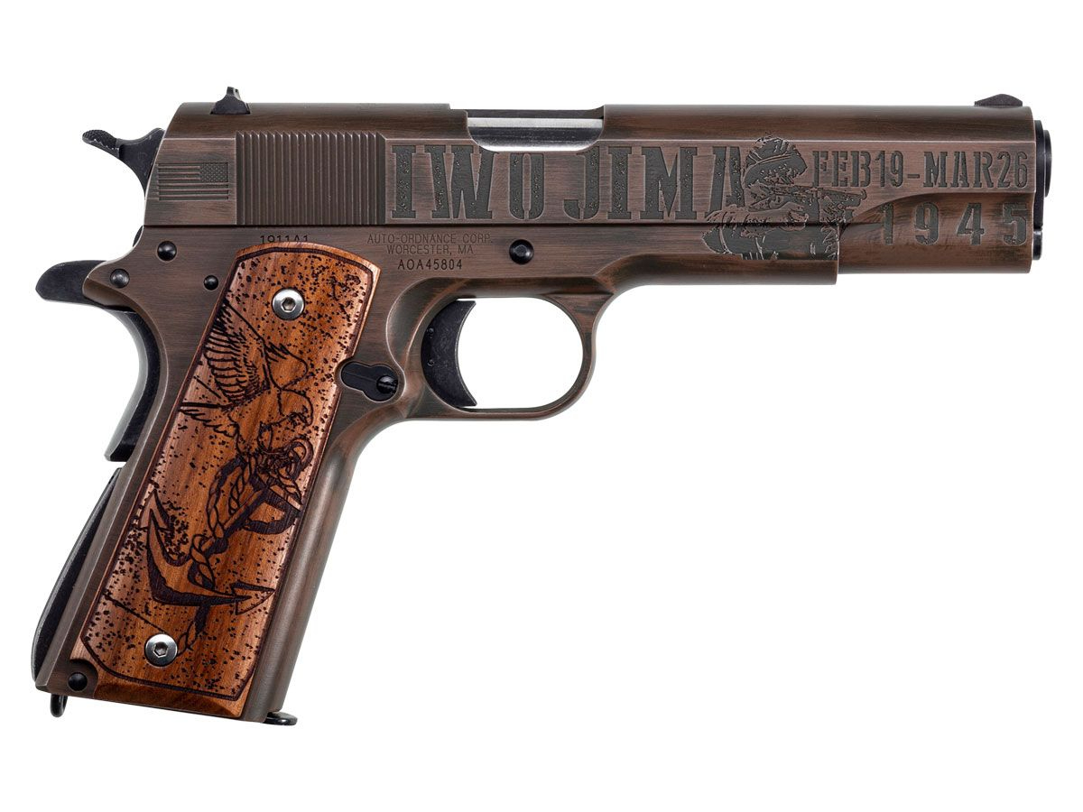 Auto-Ordnance Iwo Jima 1911 Special Edition Ww2 5" .45 Acp 3-7+1 Mags ...
