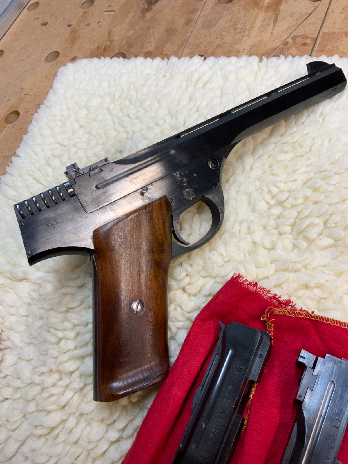 Rex Merrill Single Shot Pistol 3 Bbl Set 22 Lr 22 Mag 357 Mag Test ...