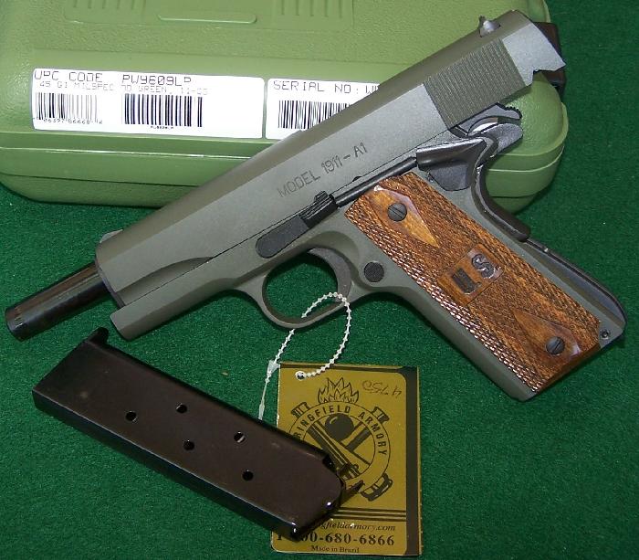 Springfield Armory Gi Model 1911 .45 Acp Od Green Nib. For Sale at ...