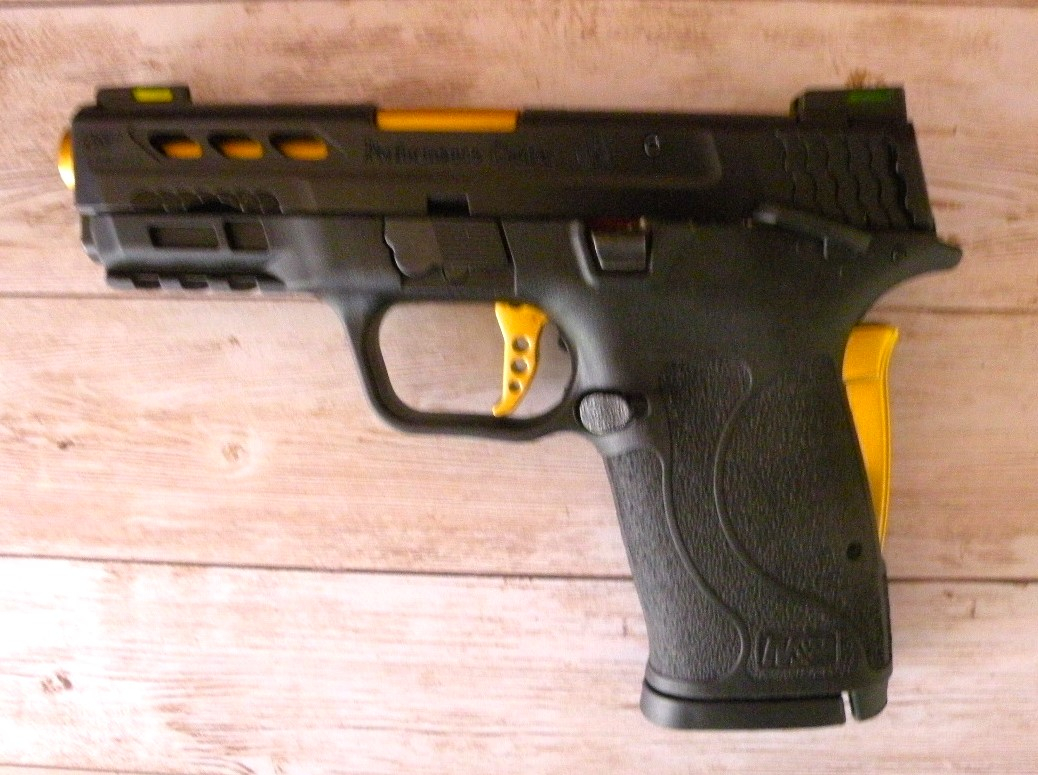 Smith & Wesson M&P Shield Performance Center 9mm EZ Gold Accents ...