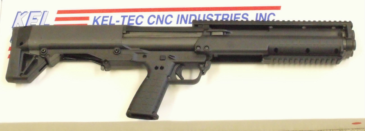 Kel-Tec Ksg Pump Shotgun Bullpup 12g 18.5 In Double Barrels Black ...