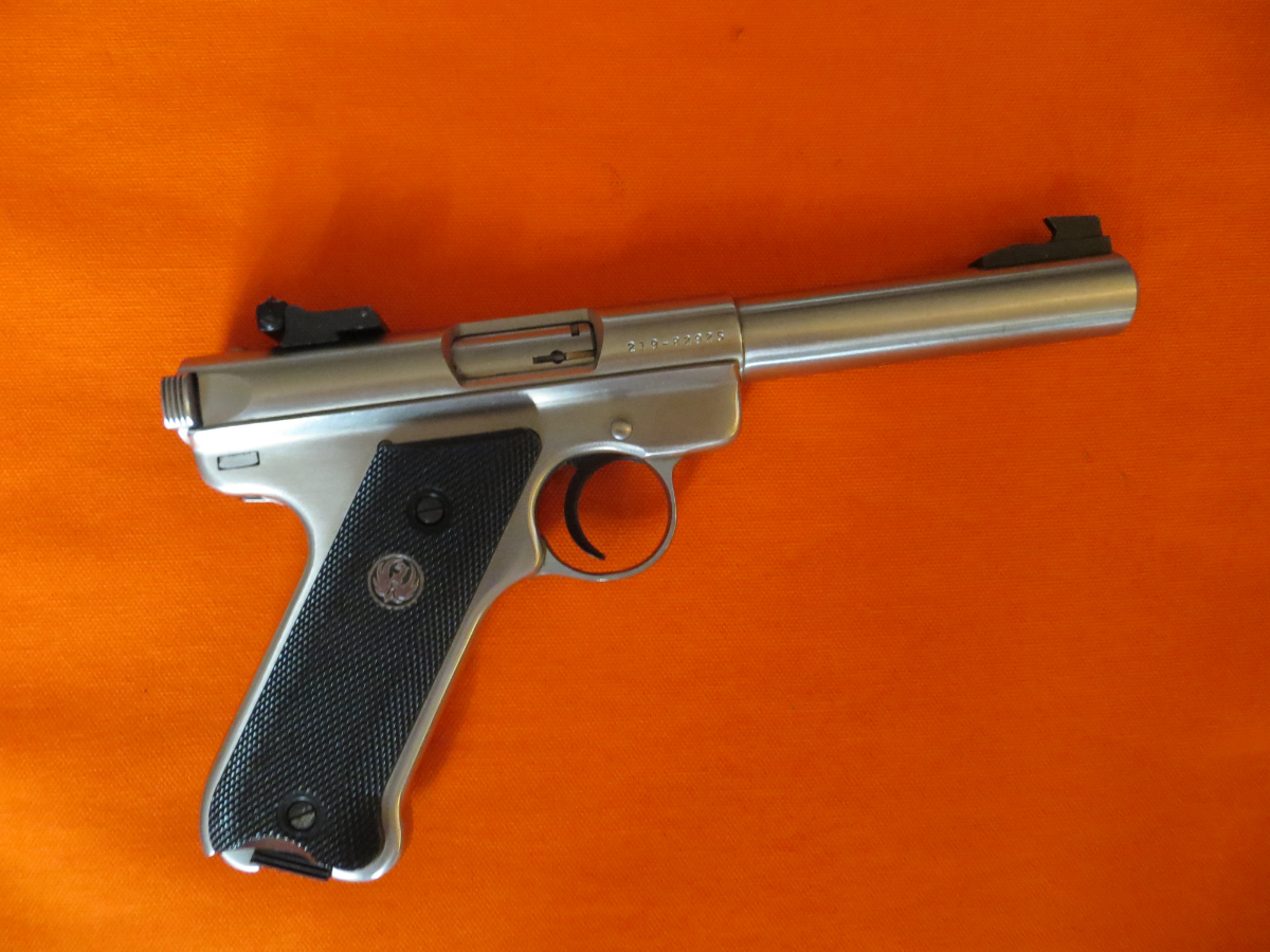 Ruger Mk Ii Target Stainless Steel, 1993 .22 Lr For Sale at GunAuction ...