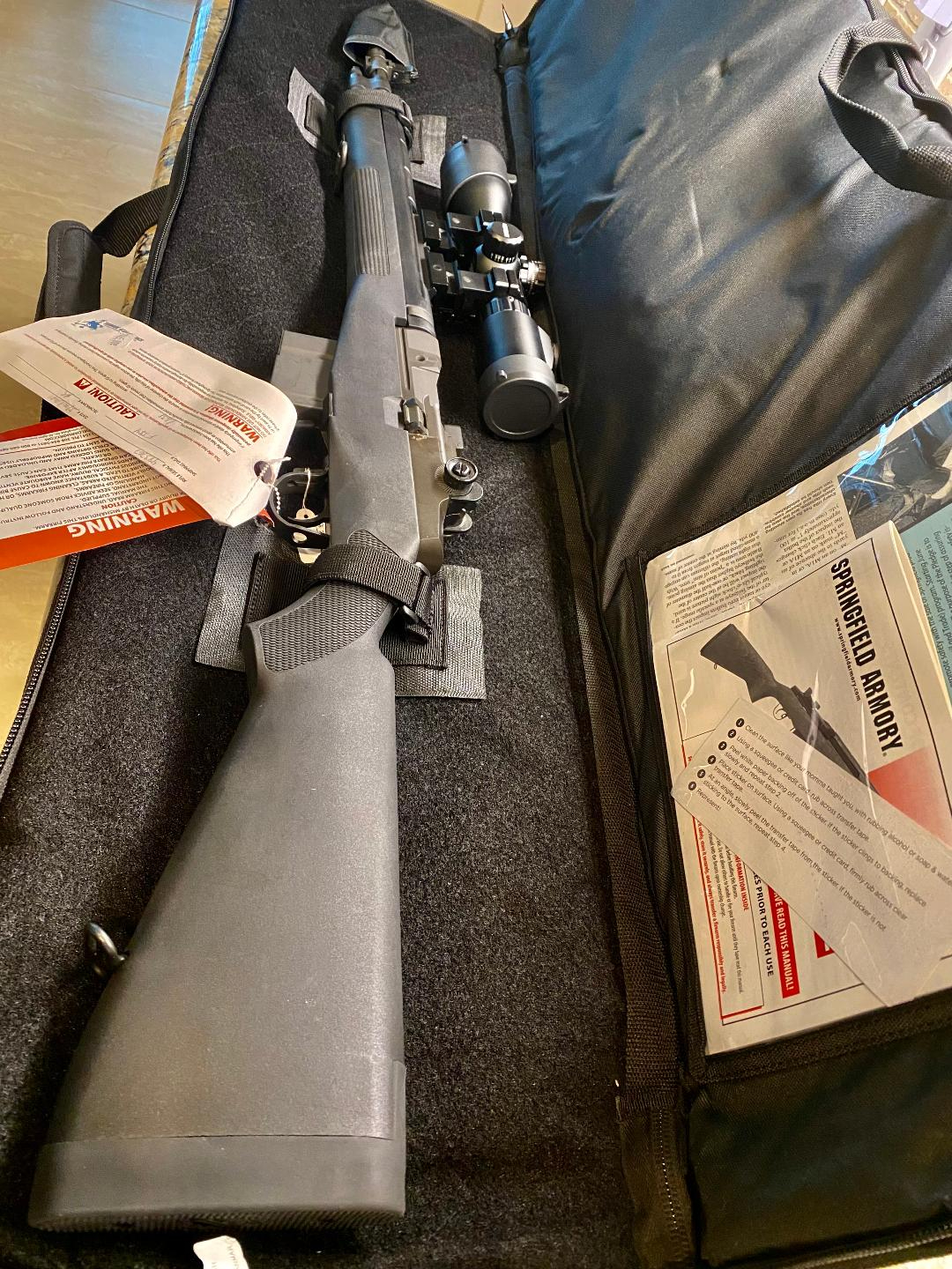 Springfield Armory New M1a Springfield "Scout" .308 Original Box,Case ...