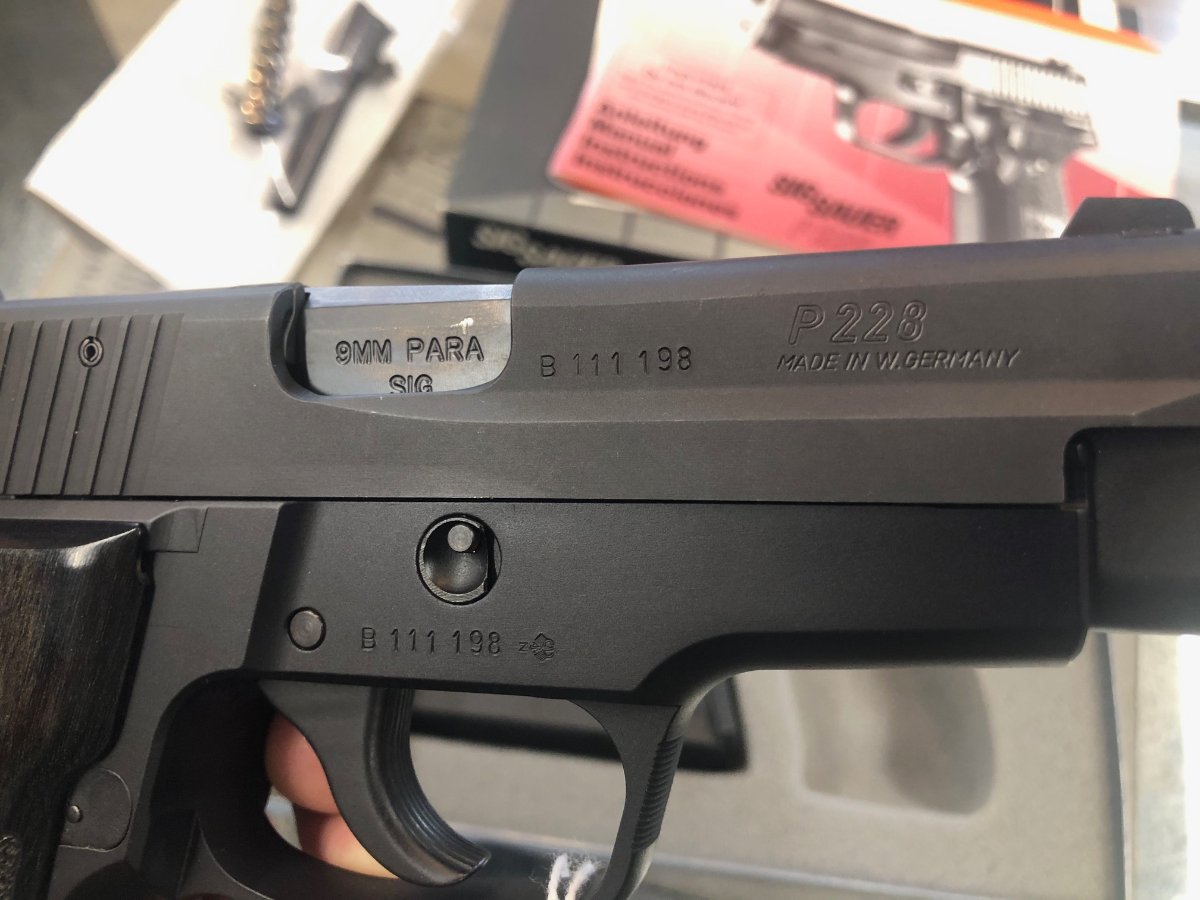 SIG Sauer P228 two barrels threaded and stock, Red guide rod Laser with ...