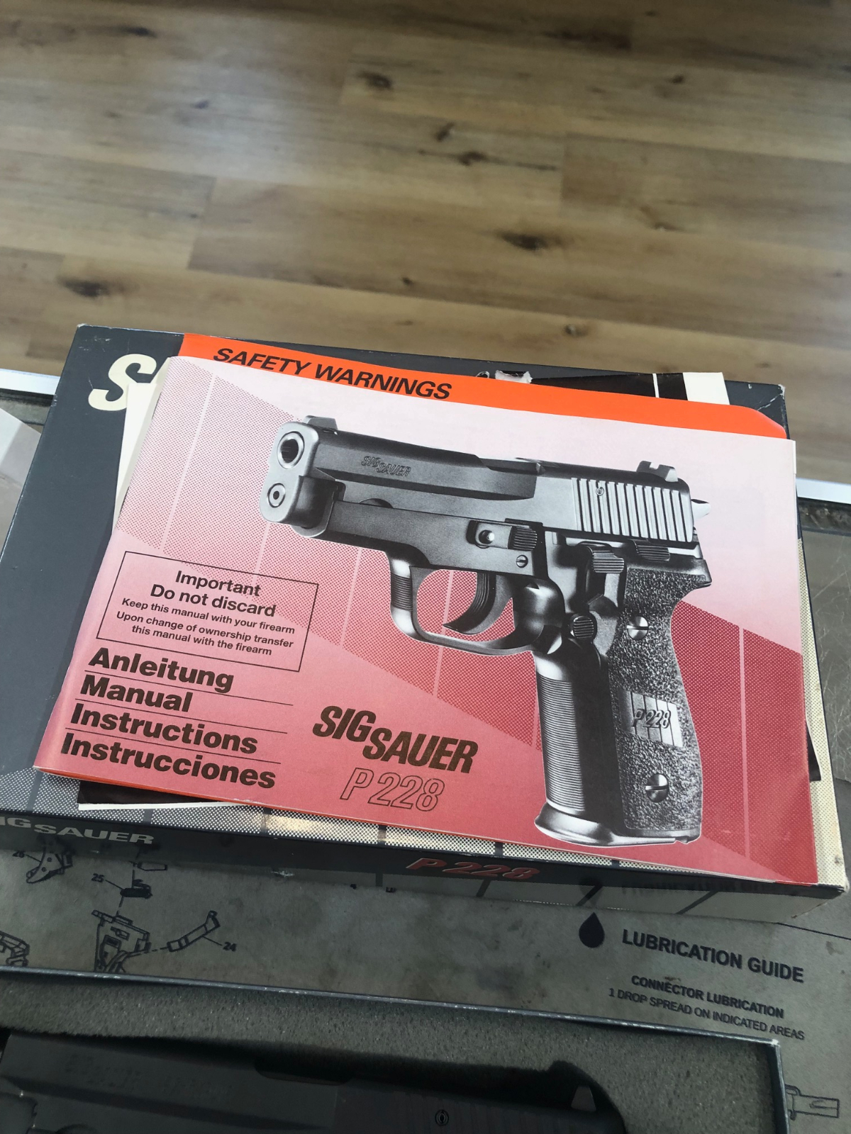 SIG Sauer P228 two barrels threaded and stock, Red guide rod Laser with ...
