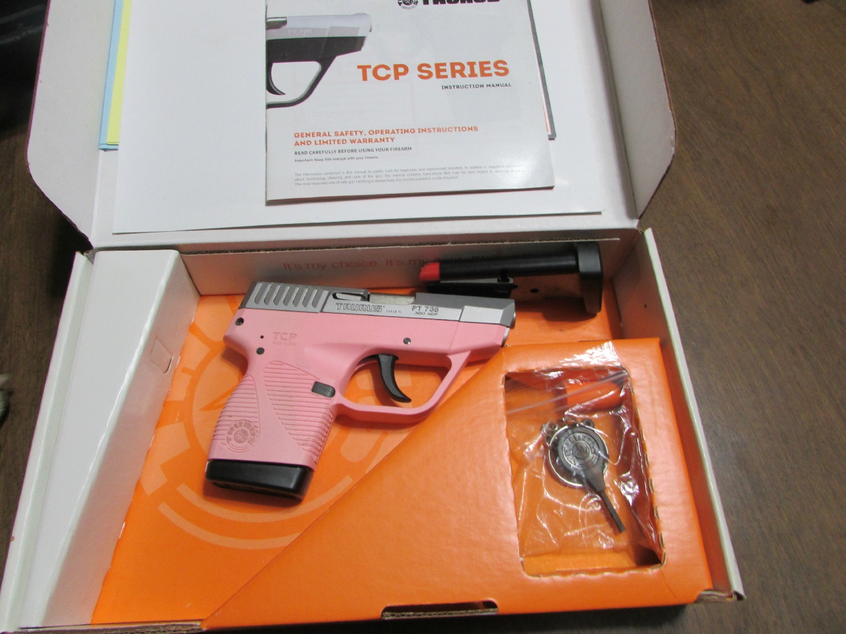 Taurus International Pt738 Tcp 380 Acp Pink Frame And Stainless Slide ...