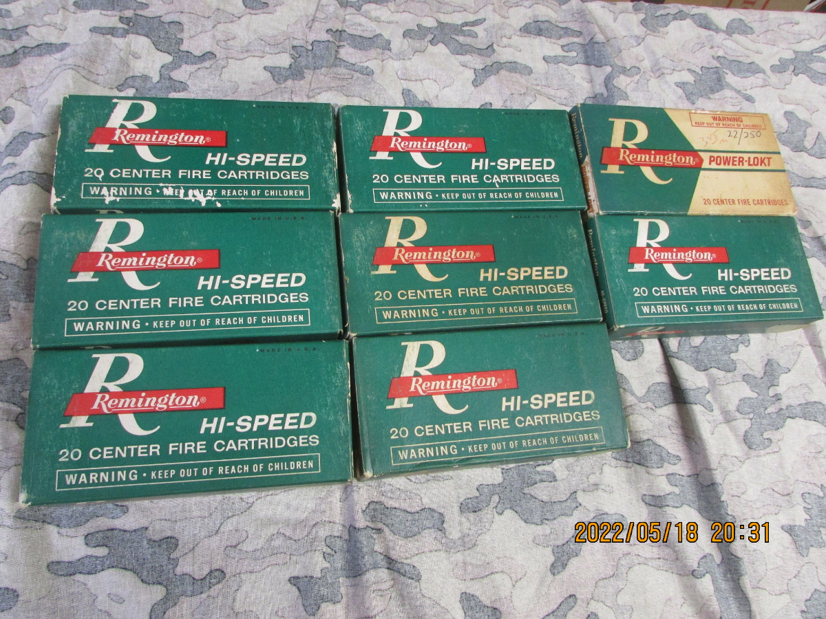 140 primed brass and 40 unprimed brass in old Remington Boxes .30 ...